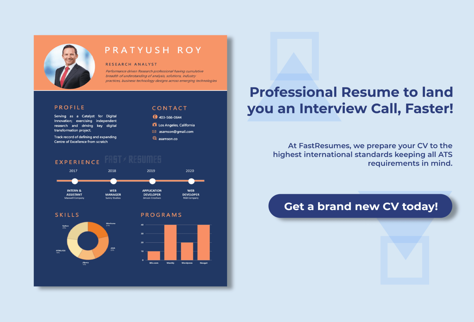 Visual & Infographic CV Writing in India