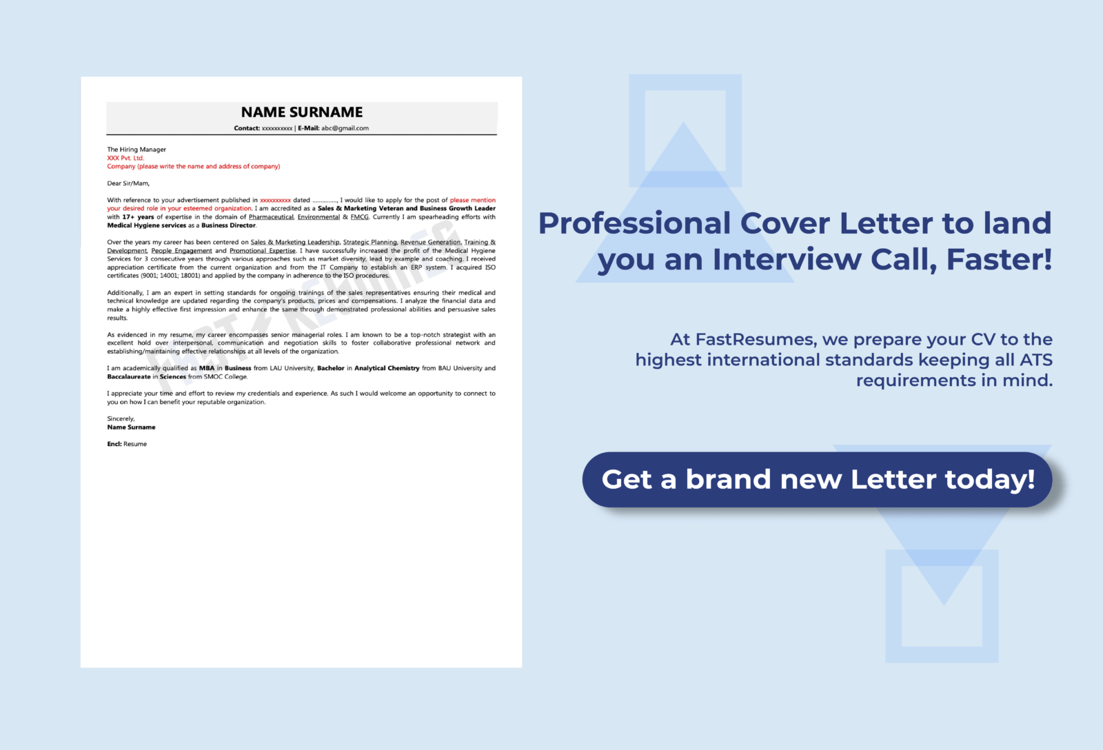 Application & Cover Letter Writing Service in India